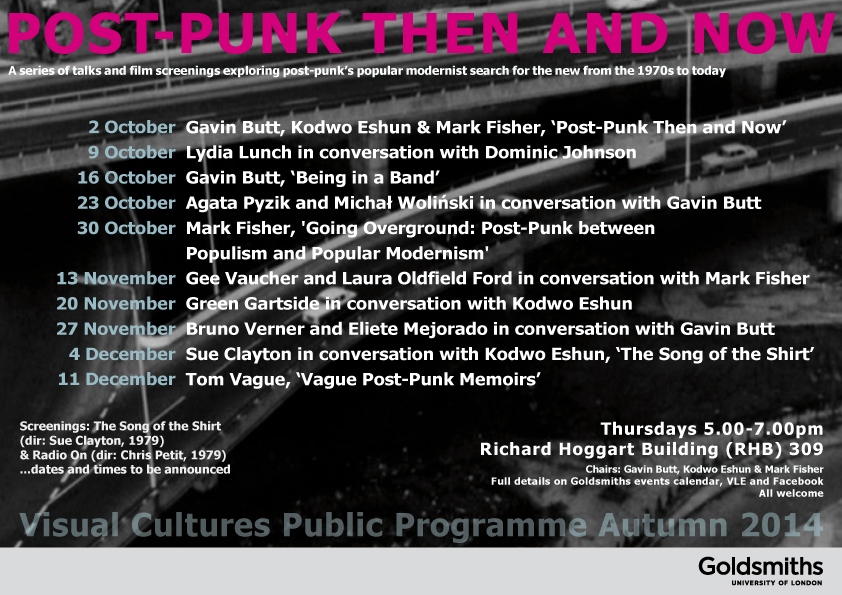 Vaucher and Vague feature in Post-Punk Then and Now programme – The ...